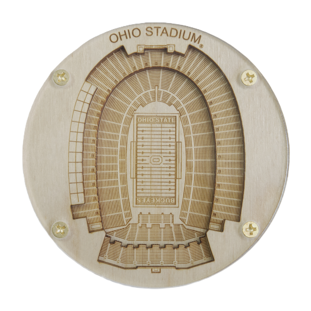 Columbus, Ohio Coaster Art (Ohio Stadium) – StadiumMapArt