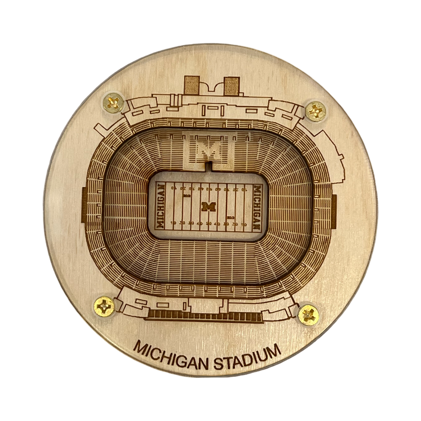 Ann Arbor, Michigan Coaster Art (Michigan Stadium) – StadiumMapArt