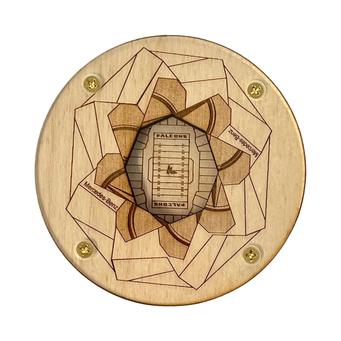 Atlanta, Georgia Coaster Art (Mercedes-Benz Stadium) – StadiumMapArt